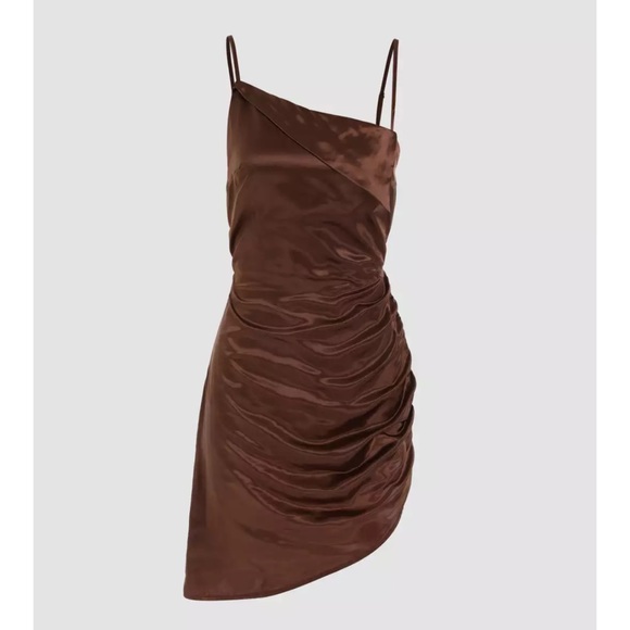 shopcider | Dresses | Cider Satin Asymmetrical Mini Dress | Poshmark